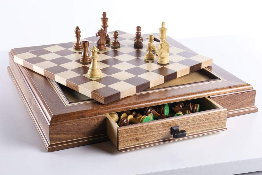 JLP Hardwood Cabinet with Drawers and Removable Chess Board