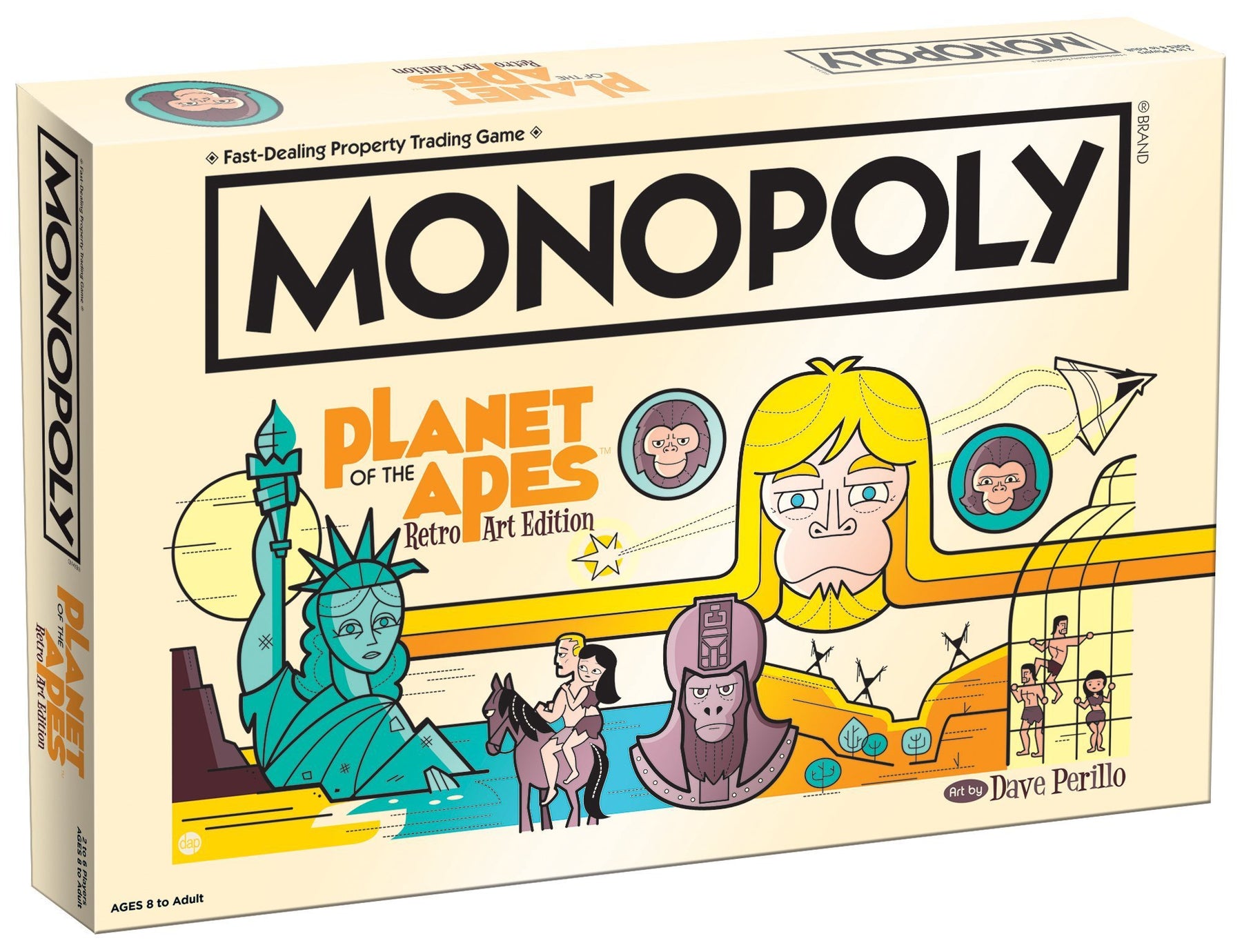 Monopoly Board Game - Planet of the Apes Retro Art Edition