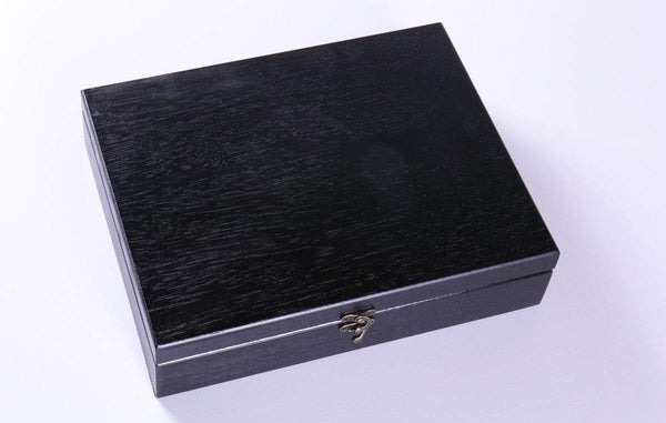 Old World Wooden Treasure Box with Brass Latch - Black Stain – Chess House