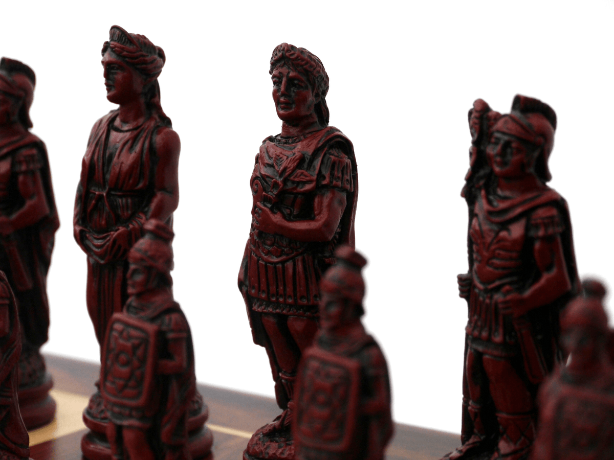 Roman Chess Pieces by Berkeley - Cardinal Red