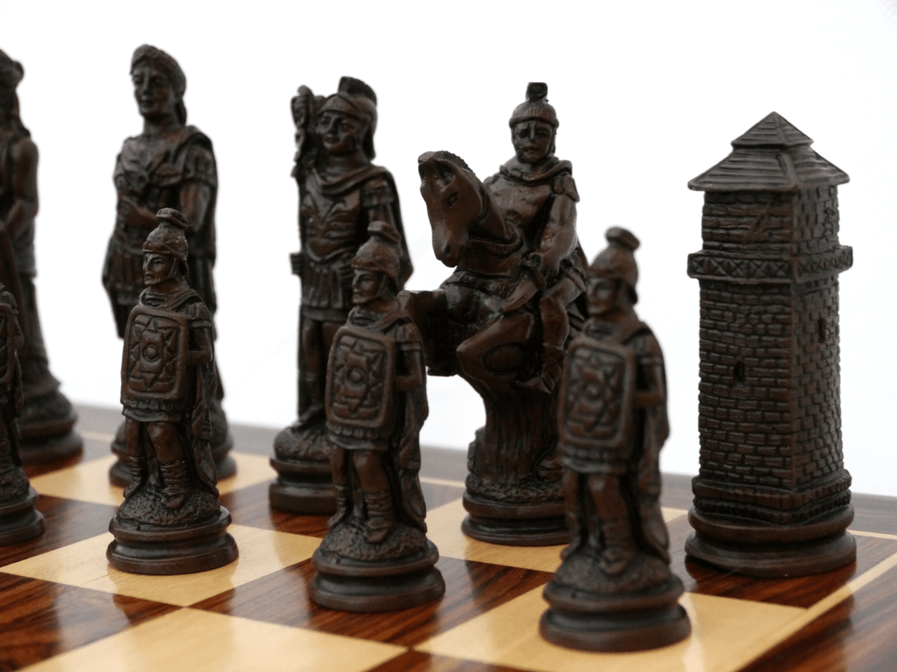 Roman Chess Pieces by Berkeley - Russet Brown