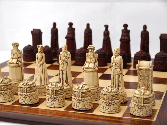 Scottish Chess Pieces by Berkeley - Cardinal Red