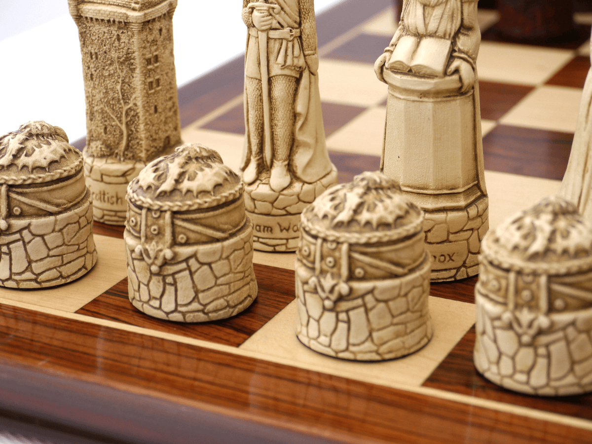 Scottish Chess Pieces by Berkeley - Cardinal Red