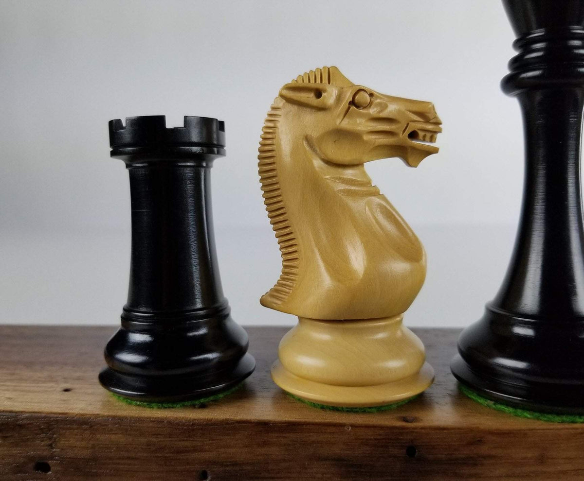 SINGLE REPLACEMENT PIECES: 4" Championship Design Chess Pieces in Ebon