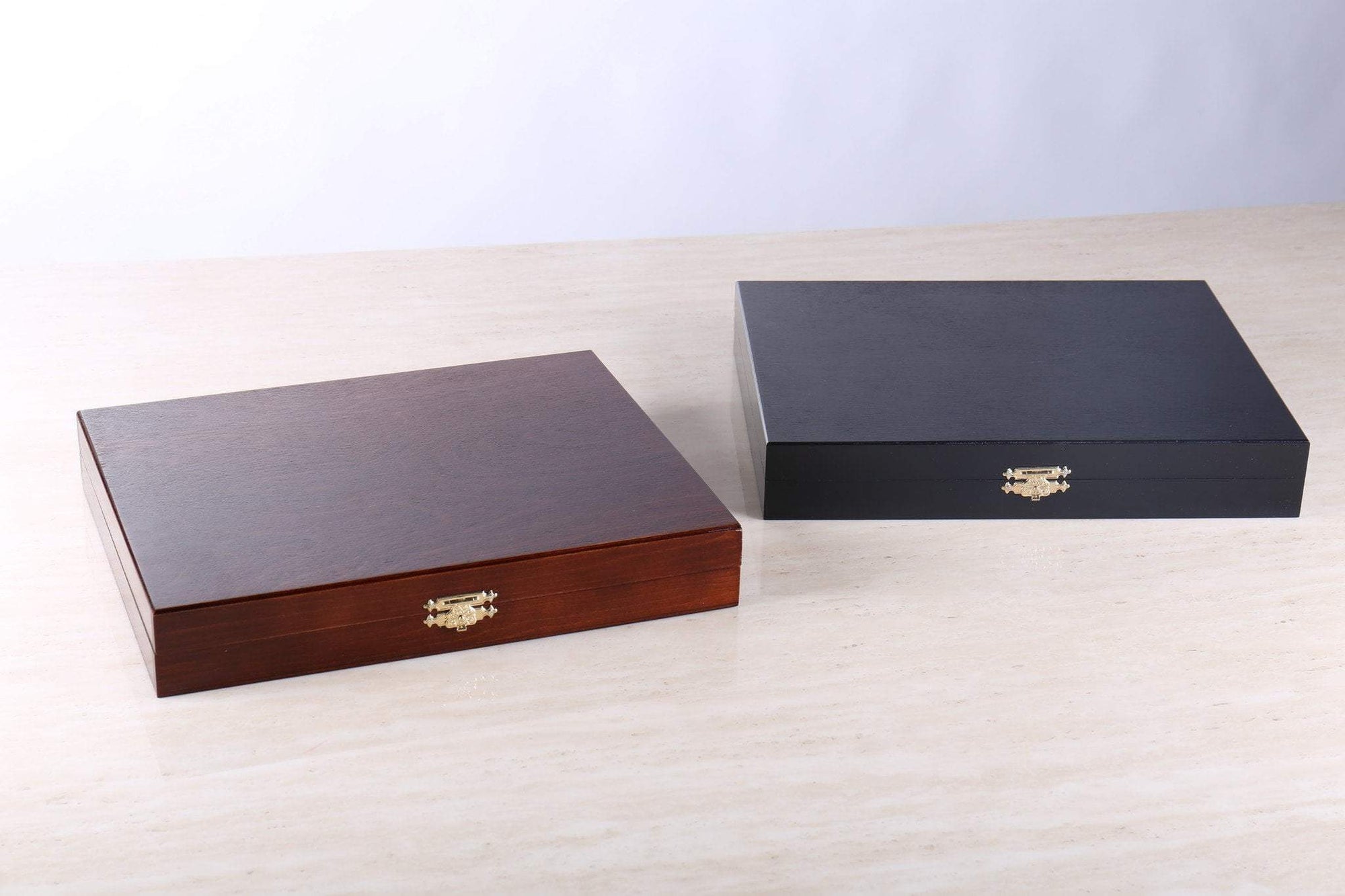 Standard Flat Wood Chess Box