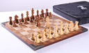 Timeless Chess Pieces on Burl Wood Board