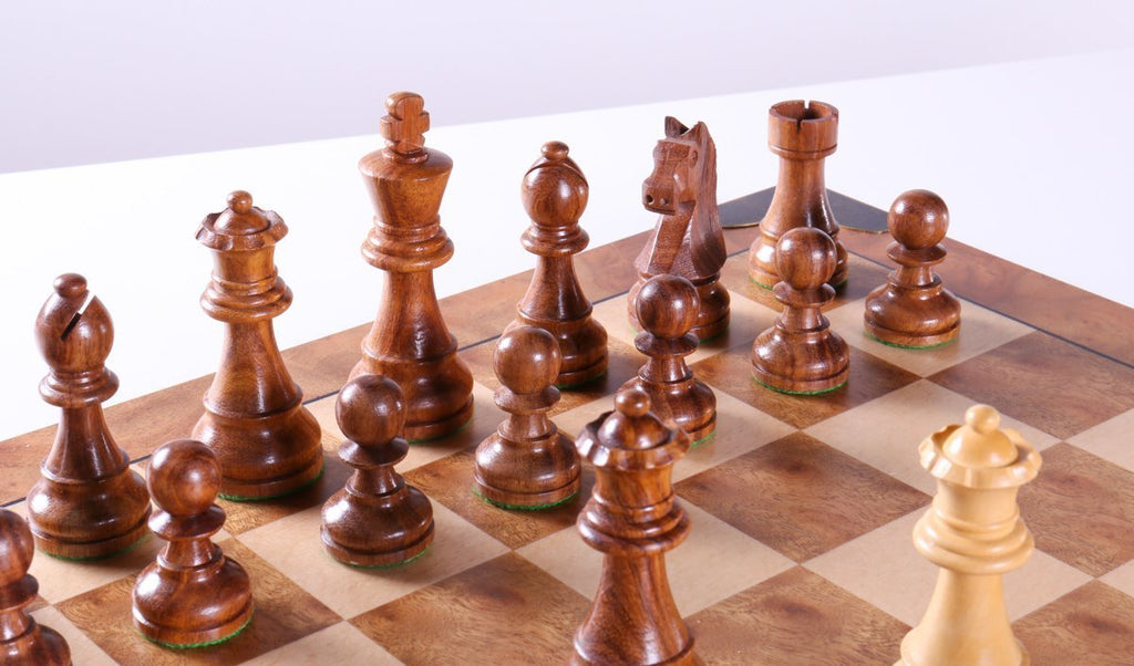 Timeless Chess Pieces on Burl Wood Board – Chess House