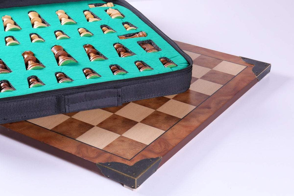 Timeless Chess Pieces on Burl Wood Board – Chess House