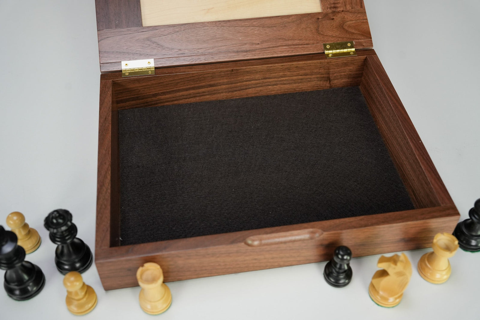 Walnut Maple Premium Hardwood Chess Box