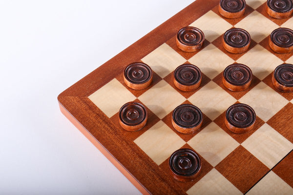 Wooden Checkers 100 squares, Smooth Surface – Chess House